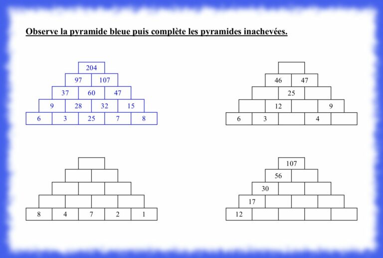 Pyramide de nombres – Enigmathic